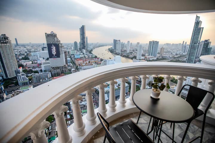 Best River View - Loft Apartment In Great Location - Bang Rak