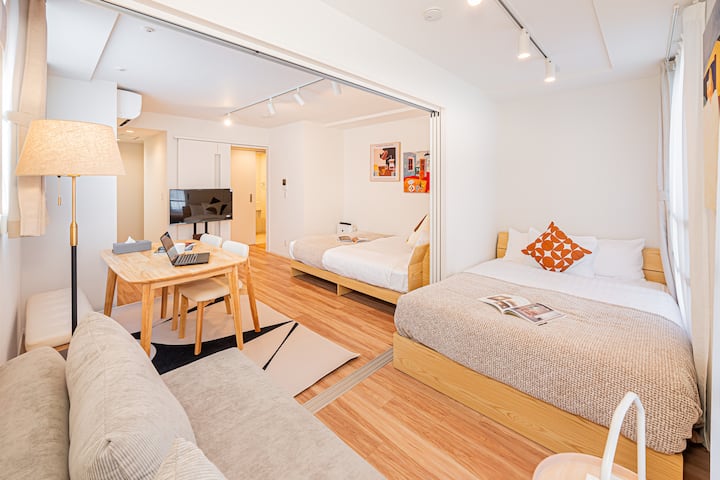 2 Double Beds Apt W/tv In Kikukawa-shinjuku Line - Japan
