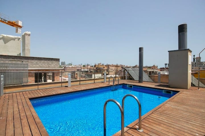 Near Ramblas/beach Flat - 3 Room-min 32 Days-pool - Barcelona