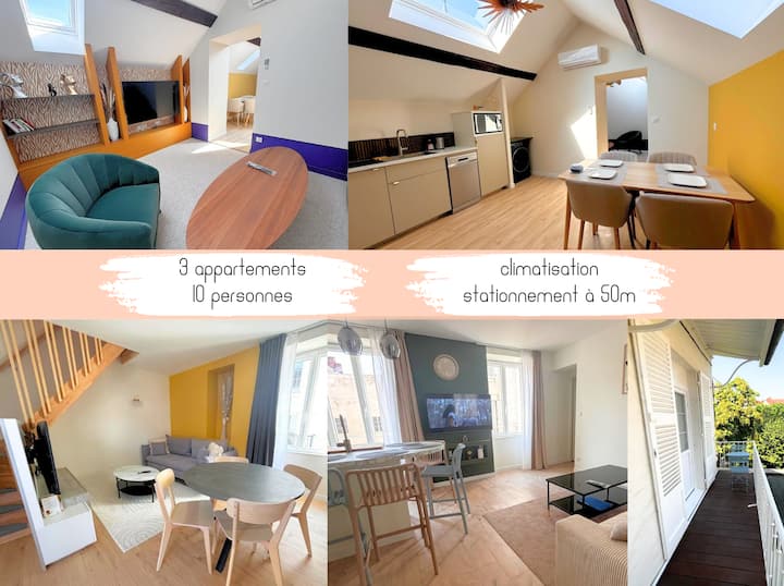 Pause Lédonienne*: 10pers, 3apparts, Centre, Clim - Jura