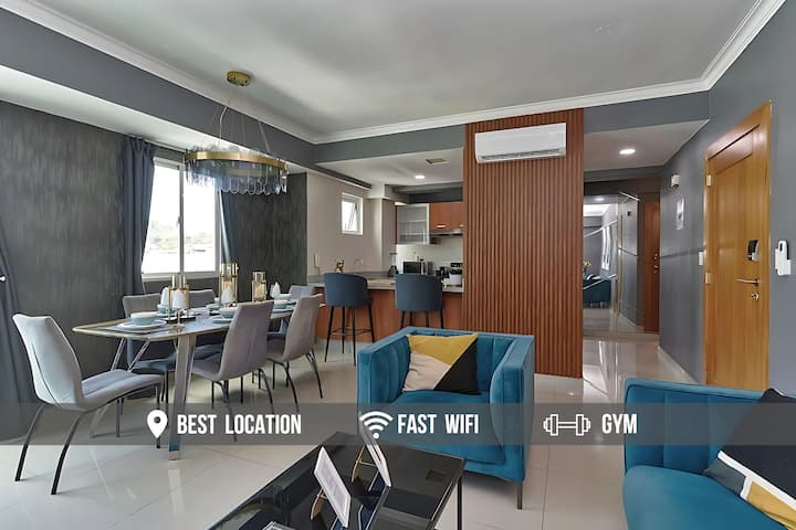City Center | 3-bdr Apt | Gym & Rooftop - Santo Domingo