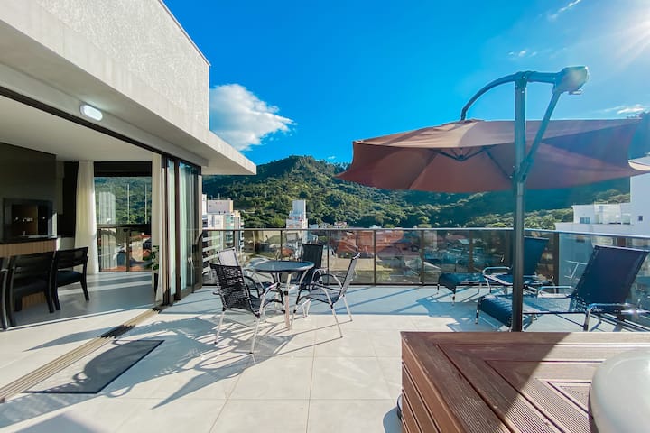 Linda Cobertura Com Jacuzzi -170 M Do Mar - Governador Celso Ramos