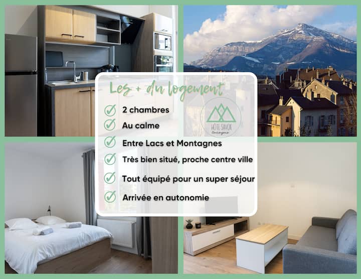 T3 Rénové Calme + Wifi Proche Centre & Montagnes - Chambéry
