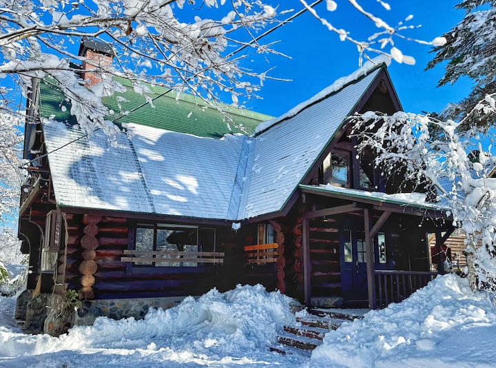 Riverside Loghouse | Alps View, Near Ski Lifts - Hakuba