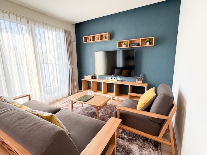 C1/mujiの家具使用の2ldkルーム/jr旭川駅から徒歩7分/絶景スタバ近く/最大6名/無料p1 - 旭川市