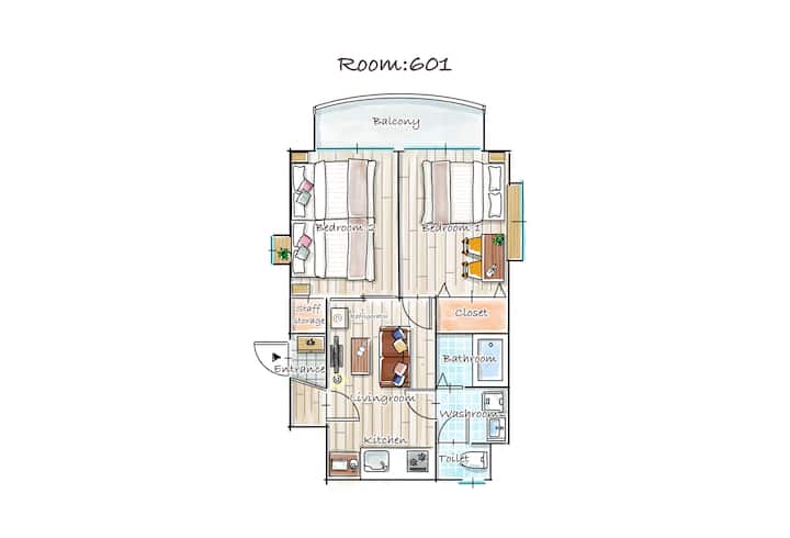 Max7ppl / 2bdr/ 10-minute Walk To Matsuyama Castle - Matsuyama