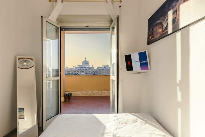(Eur-motagnola) Attico 2bedr Apt+280 Terrace View - Rom