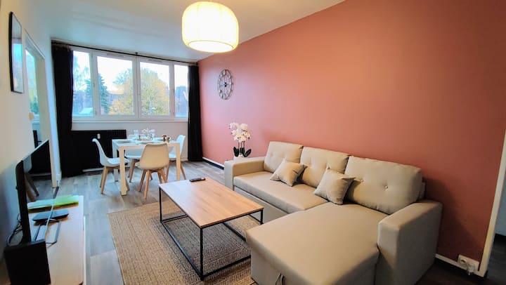 Séjour Appartement Lumineux Au Cœur De Tourcoing - Moeskroen