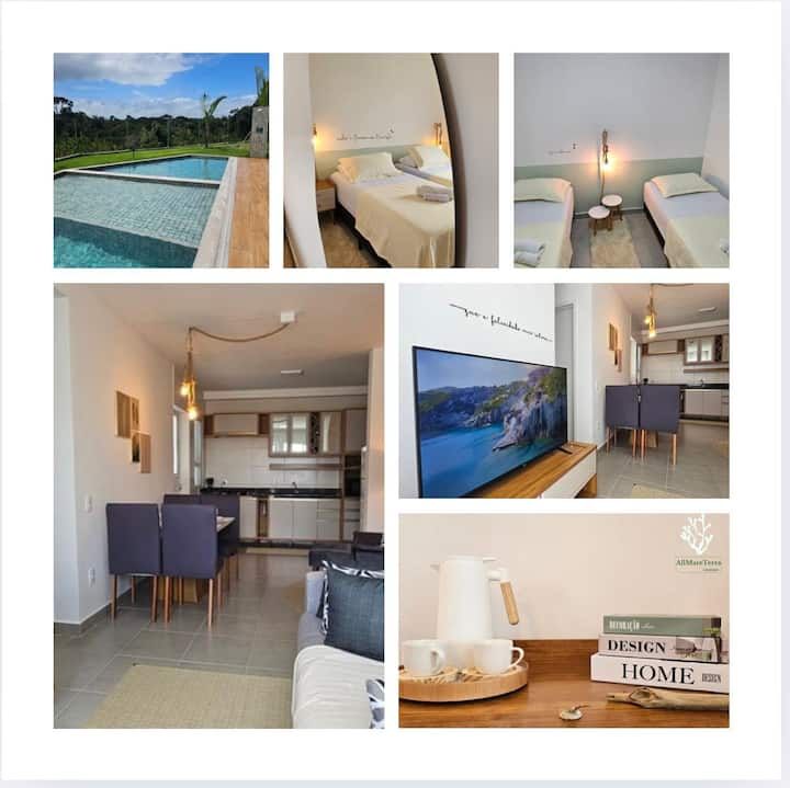 Praia A 3 Min – Apê Com Piscina, Ar E Conforto - Bahia