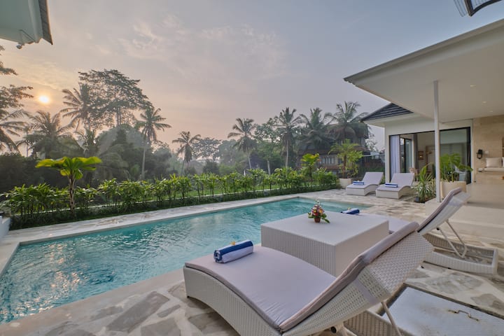 Modern 3bdr Facing Rice Field Close To Ubud Center - Ubud