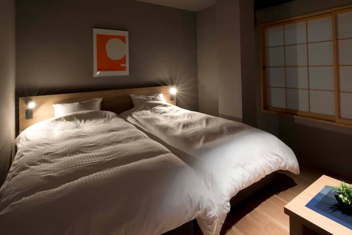 【Alphabed Inn 高松駅前#101】ハリウッドツイン/瀬戸内アートを旅する/高松駅3分 - 高松市