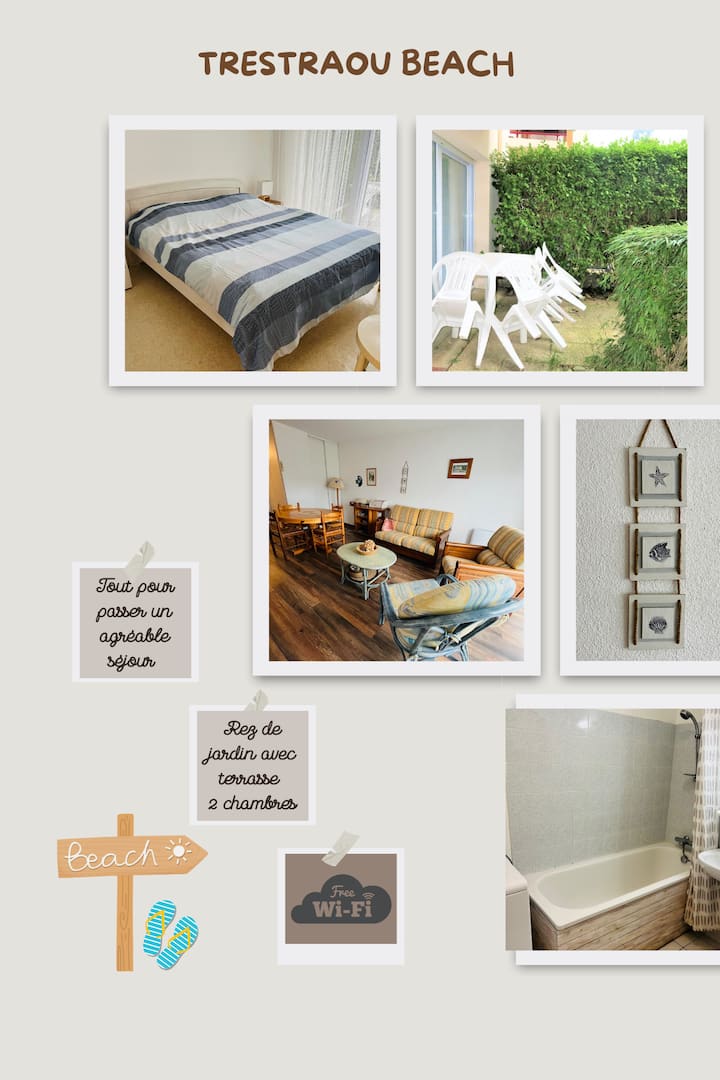 Appart 2ch/4p Avec Jardinet Plage De Trestraou - Perros-Guirec