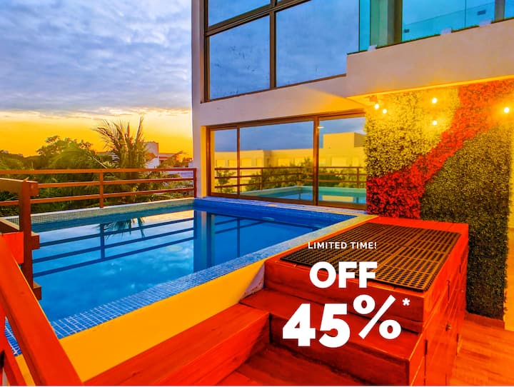 Answer Is Yes! | 1700+ 5 Stars | 500m Beach Pool D - Playa del Carmen