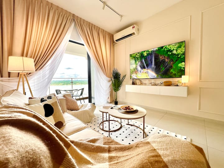 75'tv Danga Dreamscape Retreat Beachview 3br@12pax - Johor Bahru