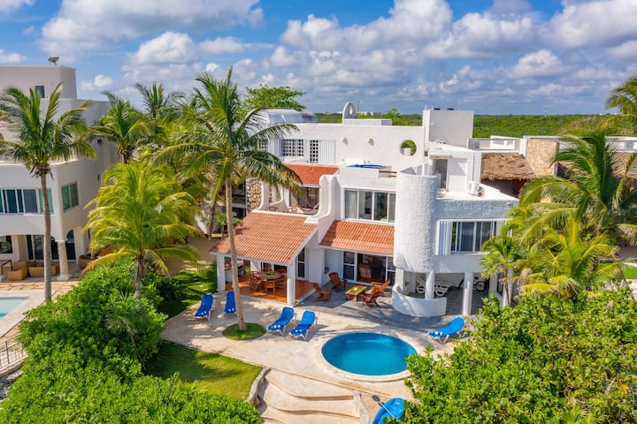 Oceanfront Villa With A Pool & Views Of Caribbean! - Akumal