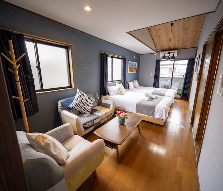 初音 Hatsune:舒適一戶建3ldk 精緻一戶建3廁2浴室 步行5分鐘到千日前線新深江站 - Japan