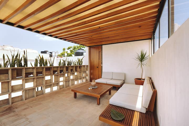 Casa Carlota. Ubicación-bicicletas-cochera - Oaxaca