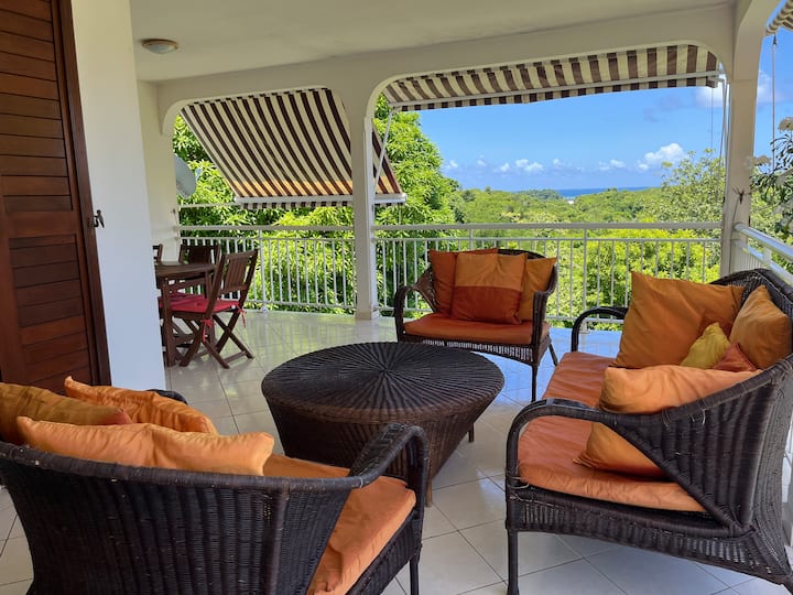 Villa Créole 6 Pers Vue Mer, Billard, 5 Min Plage - Guadeloupe