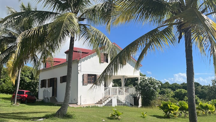 Villa Créole 150m2, 6pers, Jardin, Vue Mer - Guadeloupe