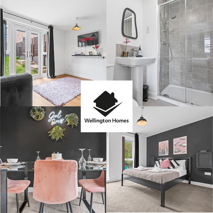 Lotus Haus - Luxurious 4 Bd House - Gated Parking - Birmingham