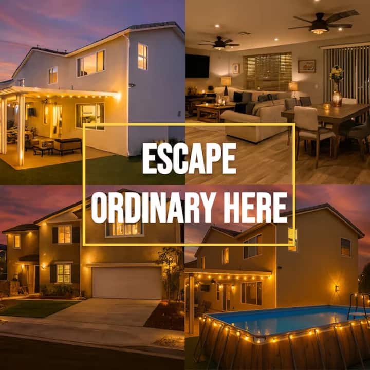 6 Br Pool & Games Retreat - Summer Near Wineries - Menifee, CA