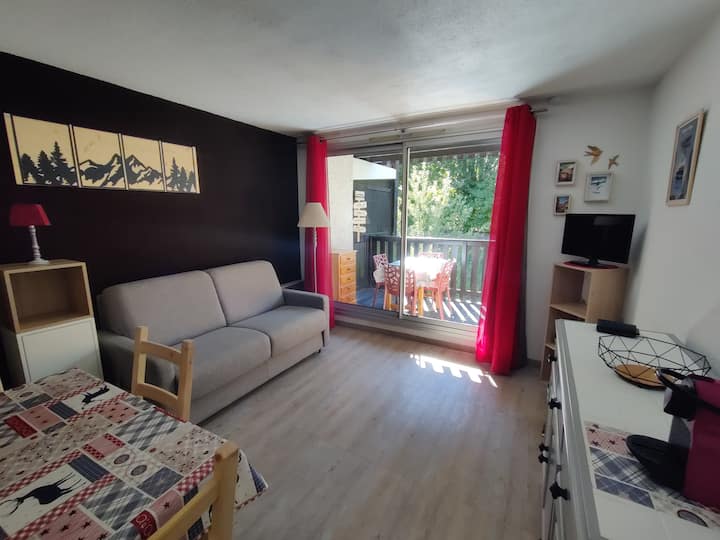 Studio Chaleureux Avec Balcon Et Vue Montagne - Barcelonnette