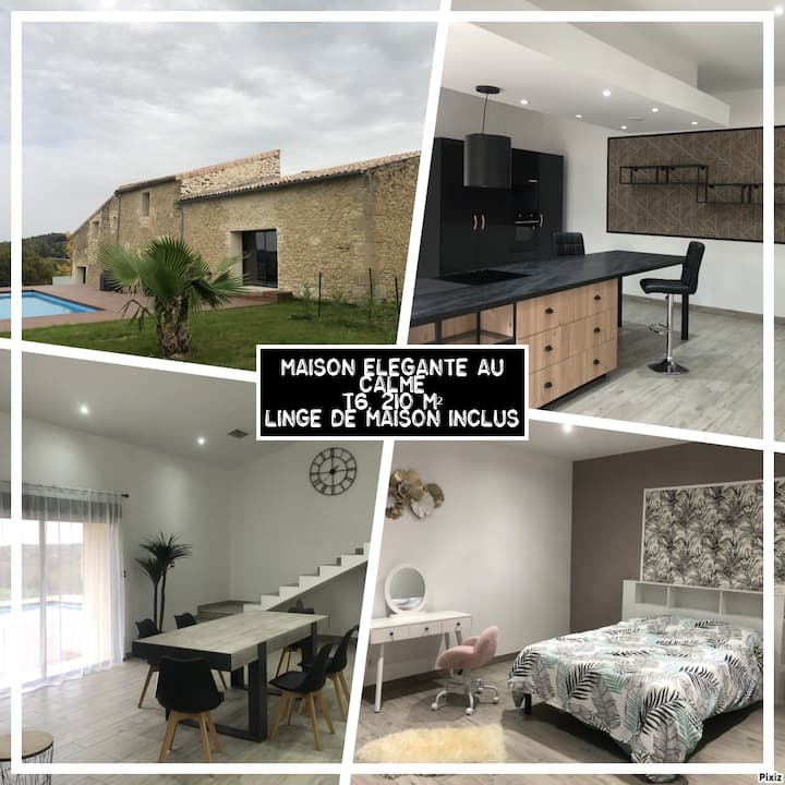 Maison Moderne Avec Piscine - Langon