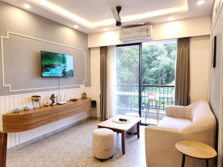 Chic 2bhk Apartment W/nature View Candolim A108 - Goa