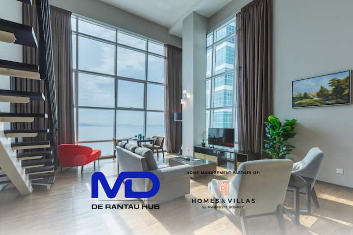 2-bedroom Seaview Duplex, Maritime 槟城海景阁楼套房 - Pulau Pinang