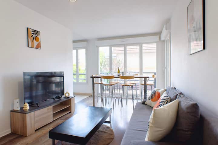 Appartement Cosy - 5 Personnes - Parking Gratuit - Val-d'Oise