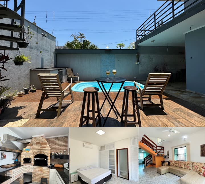 300mpraia, ÁRea Gourmet, Piscina,  Ar 6x Sem Juros - Peruíbe