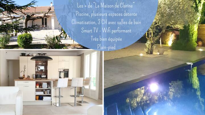 Maison De Clarine - Piscine/clim-6 Pers/3 Sdb/2wc - Monteux