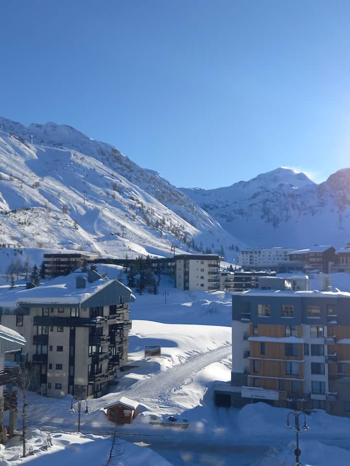 Appt 3 Pièces 2 Chambres Gd Balcon Sud Face Pistes - Tignes
