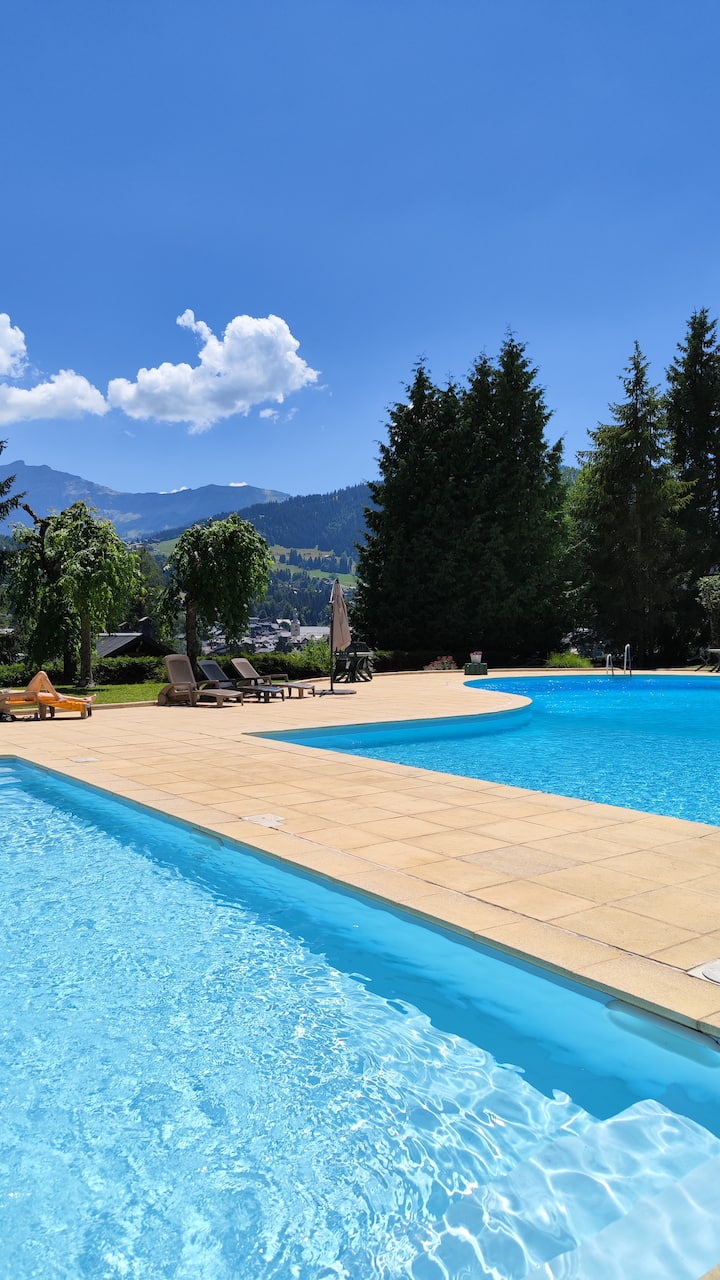 Cosy Studio / Piscine Chauffée - Megève