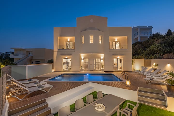 Luxury 6br Villa | Prv Pool | Near The City Centre - Faliraki