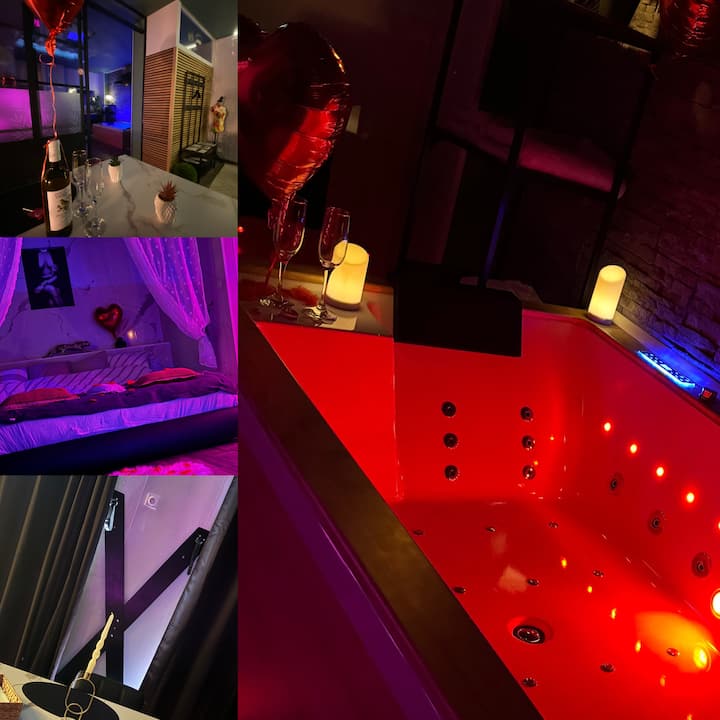 Love Room Perpignan Avec Parking Privée Et Jacuzzi - 페르피냥