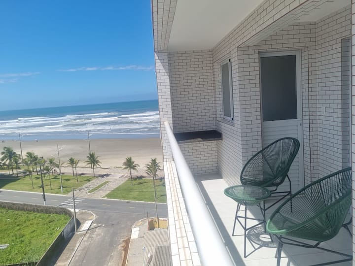 Ap Frente Ao Mar, Praia Caiçara(piscina Do Prédio) - Praia Grande