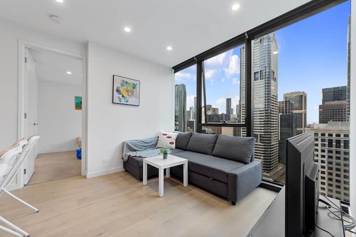 26-cityview 2b2b 6 Beds| 2-min Station, Free Tram - Melbourne