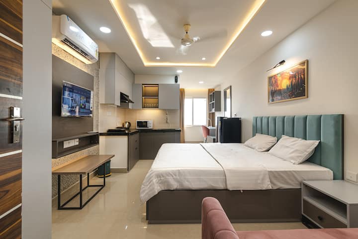 Cozy Spacious Studio Apartment - Luxacaves Comfort - Dźajpur
