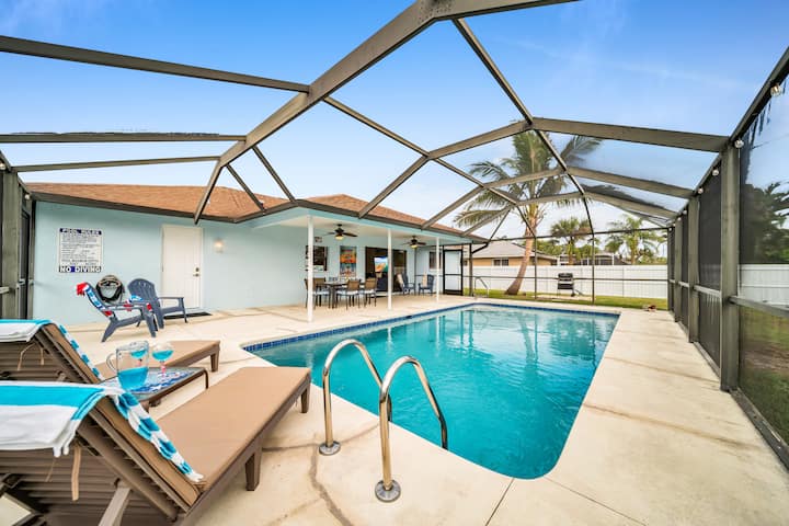 Pool Oasis • Coastal 3br Near Yacht Club + Eats - Cape Coral, FL
