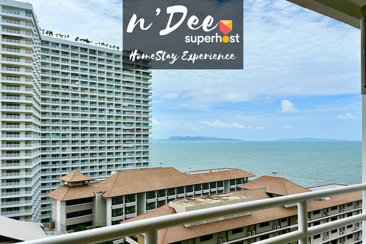 View Talay 5c  Beach Access  Sea View  55" Tv - Jomtien