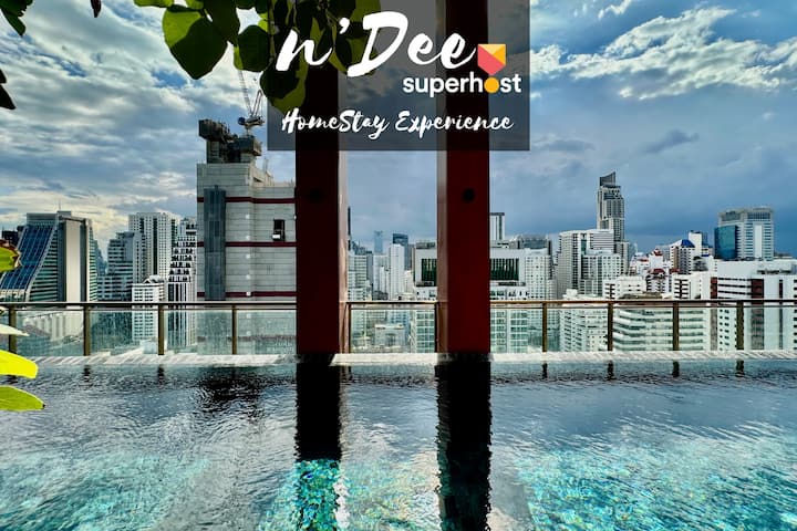 High Floor, Desk Space & Balcony, Free Pick Up - Bangkok