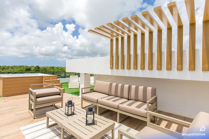 Increíble Villa 4br Con Rooftop Y Alberca Privada - Punta Cana