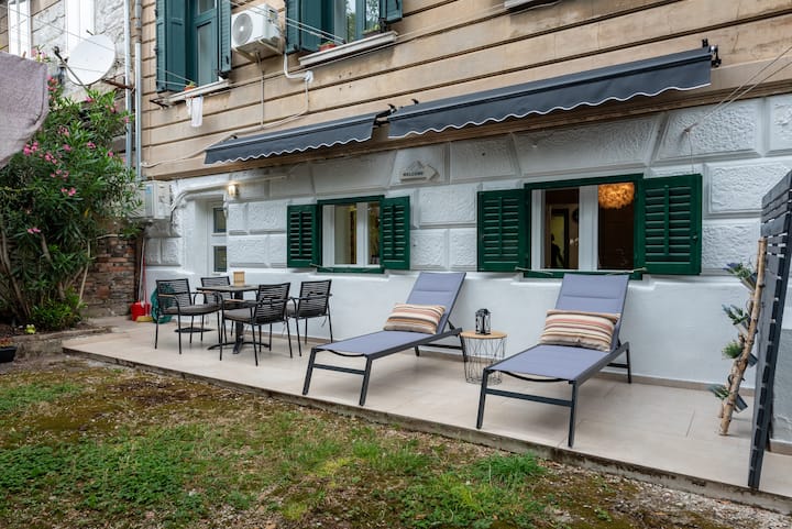 City Center Apartment W Garden + Free Parking - Rijeka