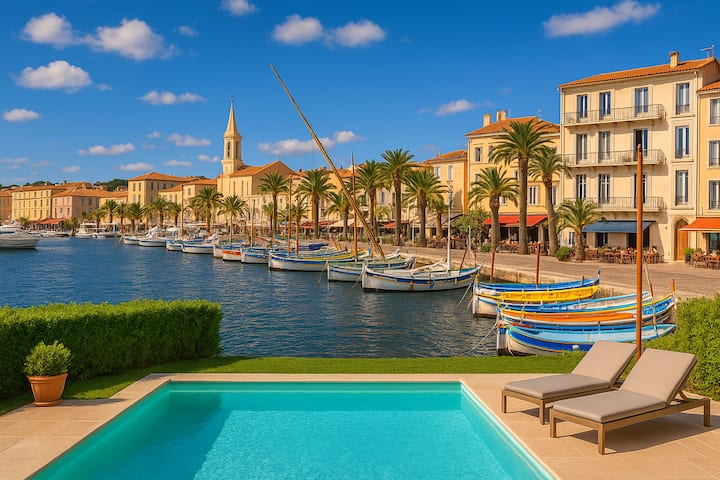 Le Marina 45 T2 Clim Piscine Parking Privé Wifi - Sanary-sur-Mer