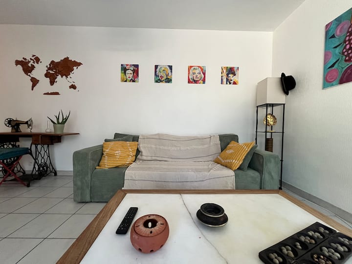 T2 Jardin Parking Sécurisé Clim Wi-fi Mtp - Montpellier