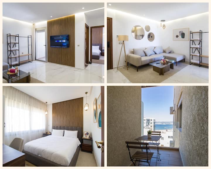 Luxueux Appart, Vue Marina, à Deux Pas De La Plage - Tangier