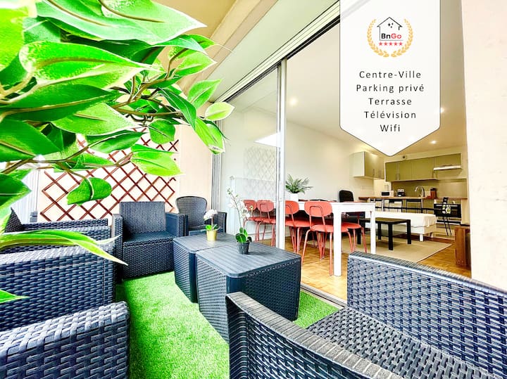Bngo | Le Spacieux | 3 Ch, 2 Sdb, Parking Privé - Lyon