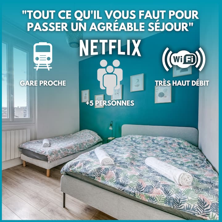 T3 *L'étoile* Neuf Cosy & Lumineux - Gare Parilly - Bron
