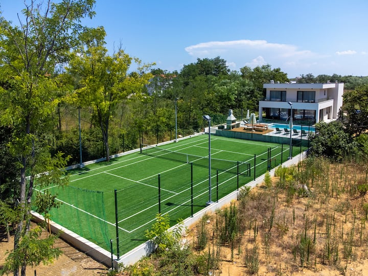 New Luxury Villa Noel With Tennis Court - Croatia